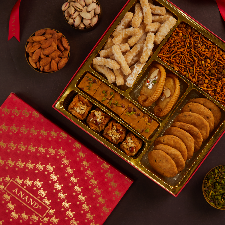 Online Diwali Sweets - Diwali Sweets & Biscuits Gift Pack - Assorted Sweets